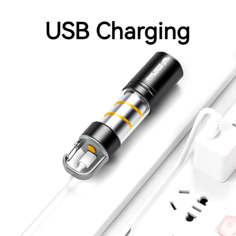 Smiling Shark SD5241 M60 Super Bright Mini Rechargeable Zoomable LED ...