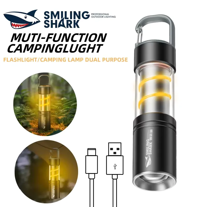 Smiling Shark SD5241 M60 Super Bright Mini Rechargeable Zoomable LED ...